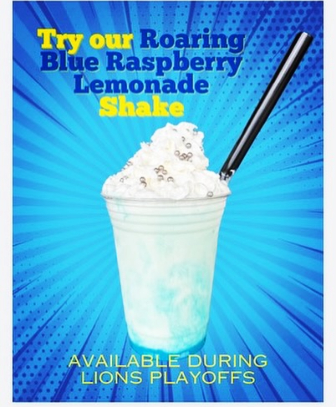 Special Detroit Football Themed Shake at Guy Fieri's Chicken Guy-Livonia!