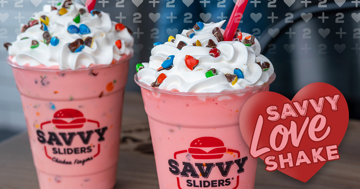 Savvy LOVE Shake Available Now Through Valentine's Day at Savvy Sliders