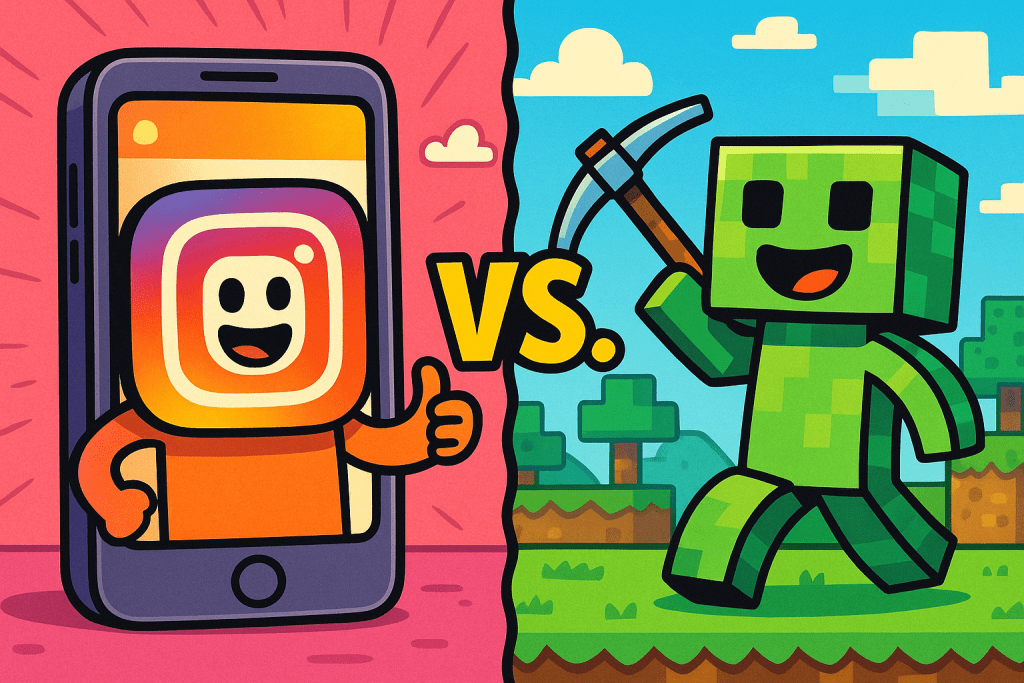 Minecraft Over Social Media: Parents Redefine Kids' Screen Time